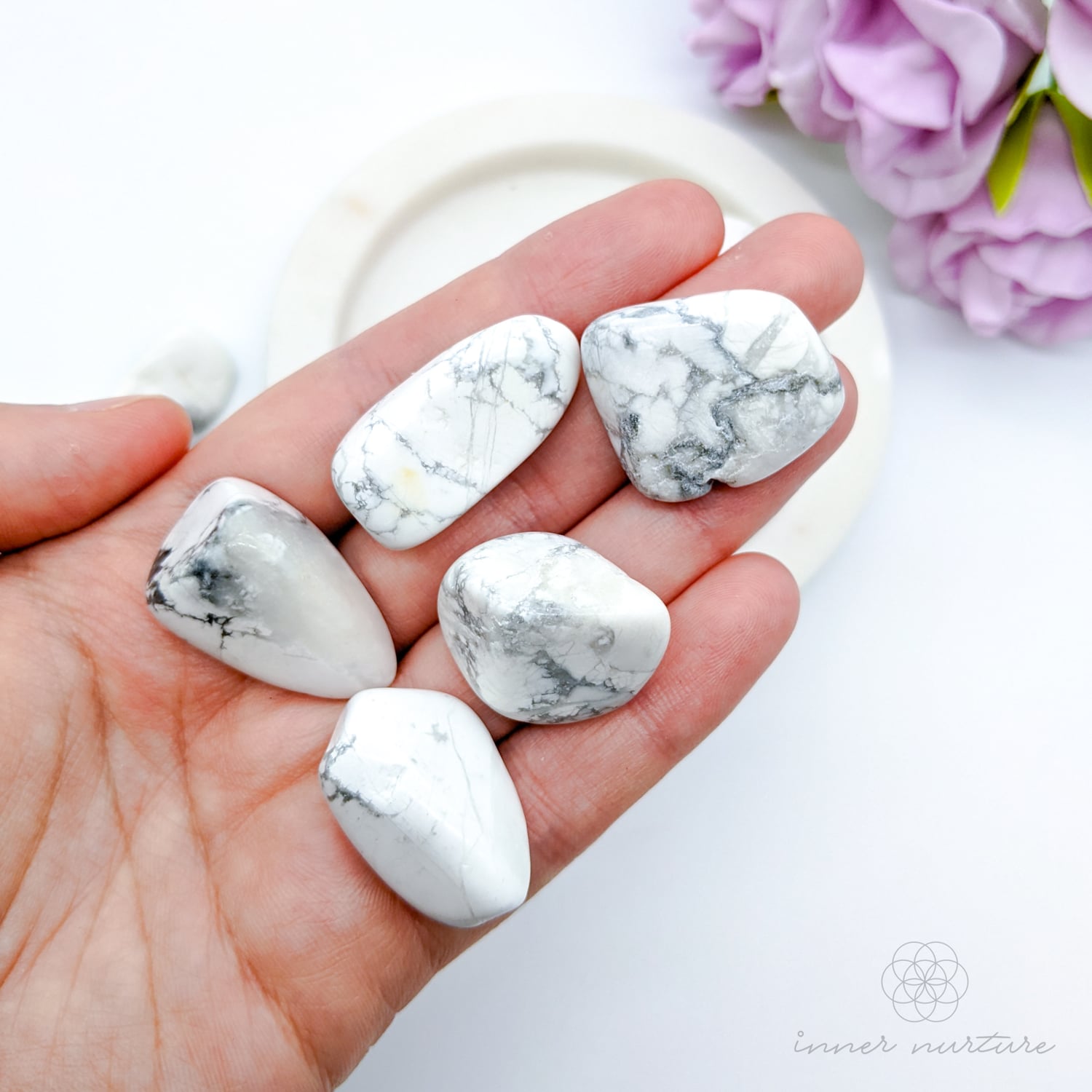 White Howlite Tumble | Crystal Shop Australia - Inner Nurture
